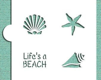 Beach stencils | Etsy