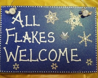 Unique flakes welcome related items | Etsy