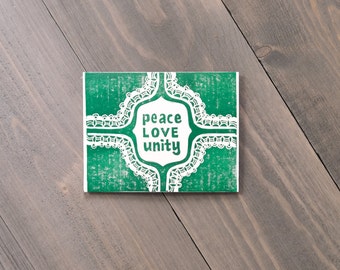 Peace love unity | Etsy