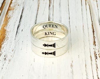 King and queen ring | Etsy