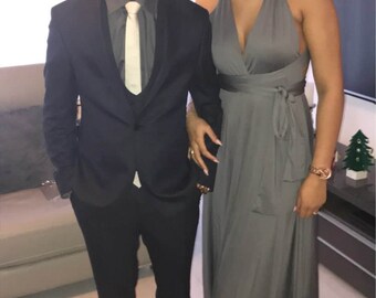 Gray infinity dress | Etsy