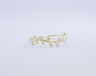 Gold branch ring | Etsy