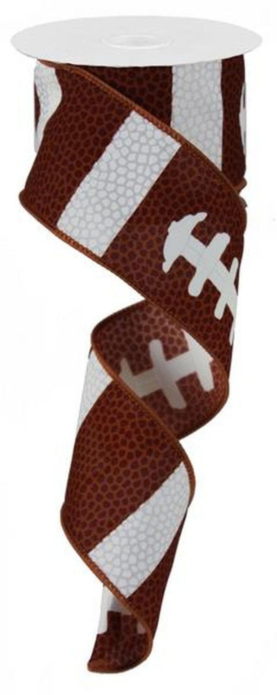 Football Lace Ribbon 2 1 2 Inch Wired Ribbon By PerpetualRibbons football-lace-ribbon-2-1-2-inch-wired-ribbon-by-perpetualribbons