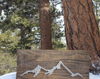 Mountain string art | Etsy