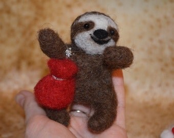 Unique felt sloth related items | Etsy