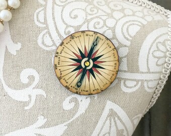 Compass pin | Etsy