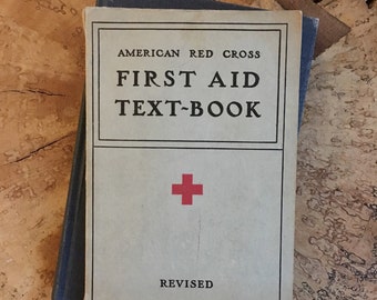 Items similar to Vintage American Red Cross First Aid Textbook, Revised ...