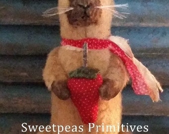 2016 E-PATTERN Primitive Folk Art Early Style Bunny Rabbit