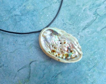 Oyster shell pendant | Etsy