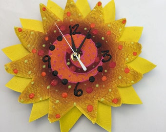 Sun wall clock | Etsy