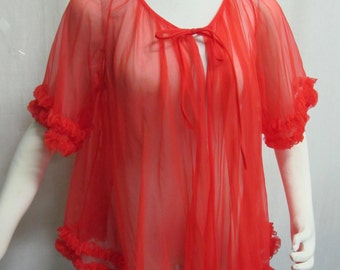 Red negligee | Etsy