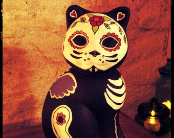 Day of the dead cat | Etsy