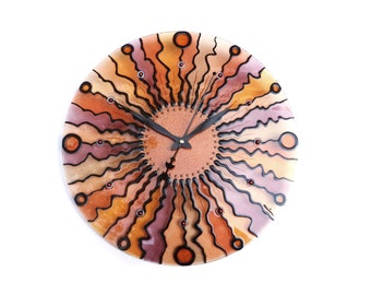 Sun wall clock | Etsy