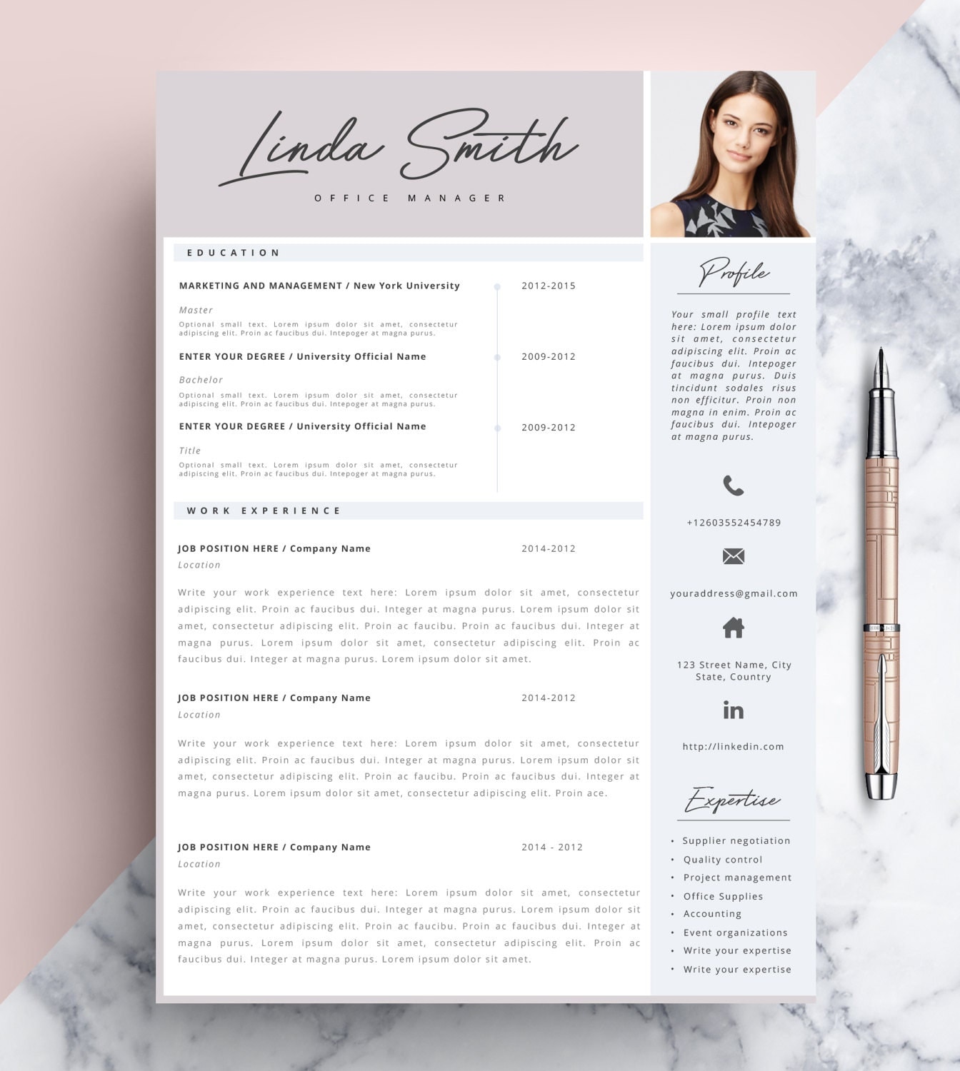 Modèle de CV professionnel modèle de CV modifiable en MS Word