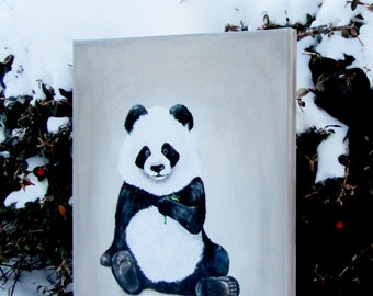 Panda painting | Etsy