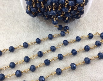 Blue glass rosary | Etsy