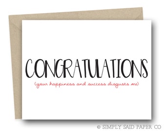 Sarcastic congrats | Etsy