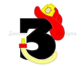 Fire truck applique | Etsy