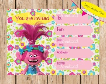 Poppy invitation | Etsy