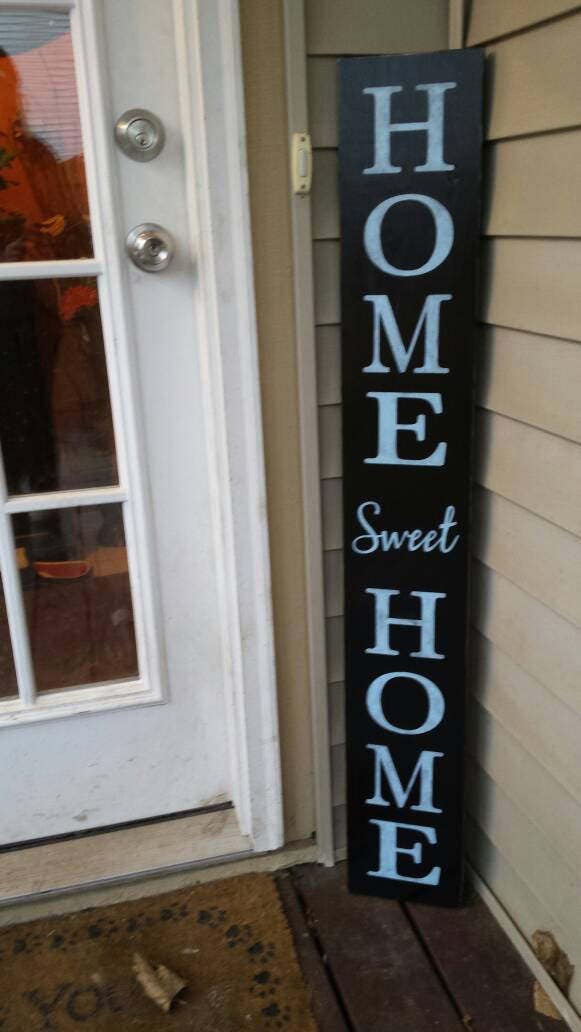 Home Sweet Home Extra Large Porch Sign Vertical Wood Sign