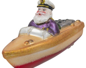 Santa on a boat | Etsy