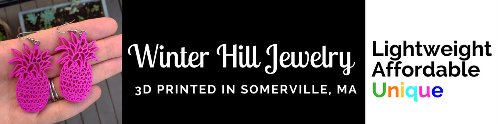 Affordable Lightweight & Unique 3D Printed by WinterHillJewelry