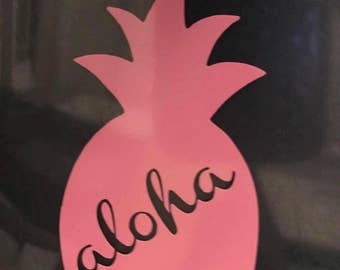 Aloha Pineapple Sticker Hawaii Sticker Pineapple Sticker