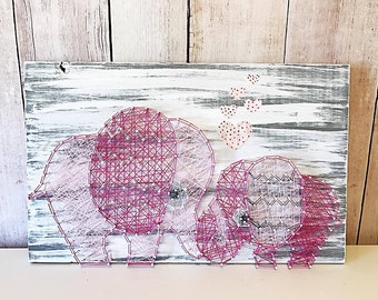 Elephant string art | Etsy