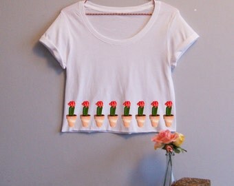 Cactus crop top | Etsy
