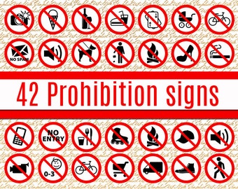 Prohibition sign | Etsy