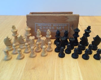 Antique chess set | Etsy