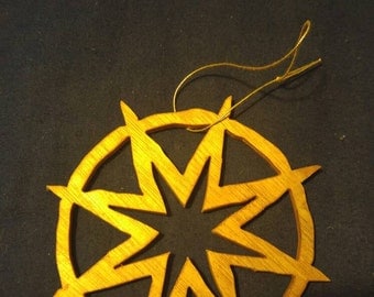 Scroll saw pattern Christmas Ornament: Star