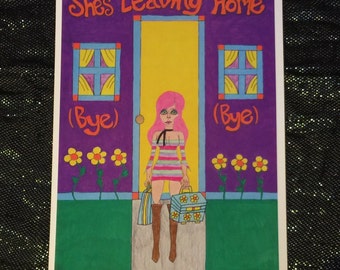 Items similar to Hippie Gypsy Girl Pin Up Archival Print 9 by 16 ...