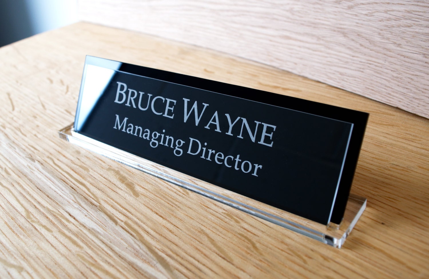 Executive Personalised Desk Name Plate Custom Engraved Sign
