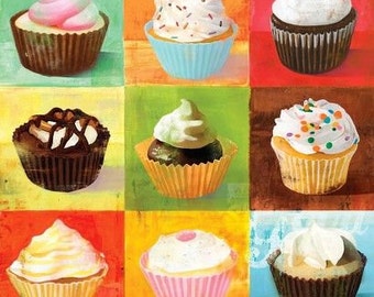 Original cupcake art | Etsy