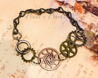 Gear bracelet | Etsy