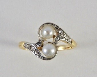 Diamond chip ring | Etsy