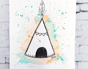 Tipi art | Etsy