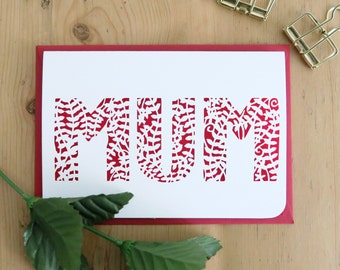 Items similar to Papercut for MOM or Mothers Day on Etsy