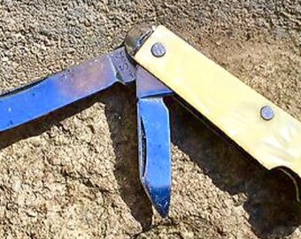 2 blade pocket knife | Etsy