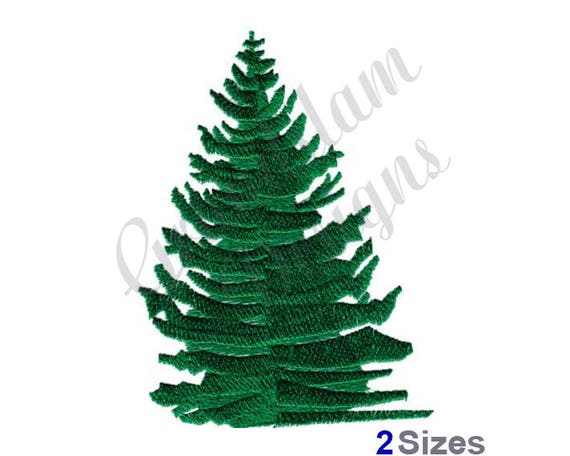 Evergreen Tree Machine Embroidery Design