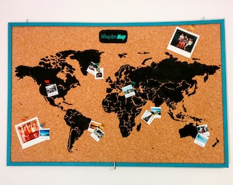 World map pin board | Etsy