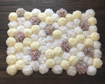 Pom pom rug | Etsy