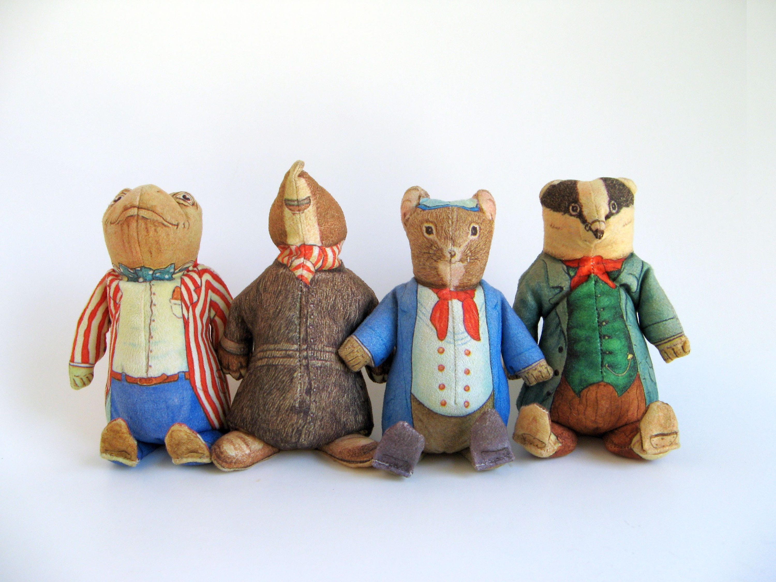 Vintage Wind in the Willows Bean Bag Plush Toy Works Toad Mole