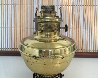 Items similar to large vintage kerosene lantern - red-orange - Paull's ...