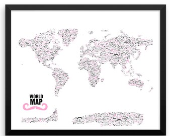 World US Neighborhood Map Motivational Poster & by thepixelprince