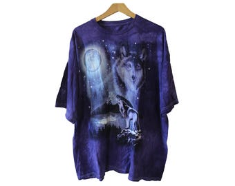 Vintage wolf shirt | Etsy