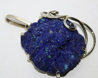 Azurite pendant | Etsy