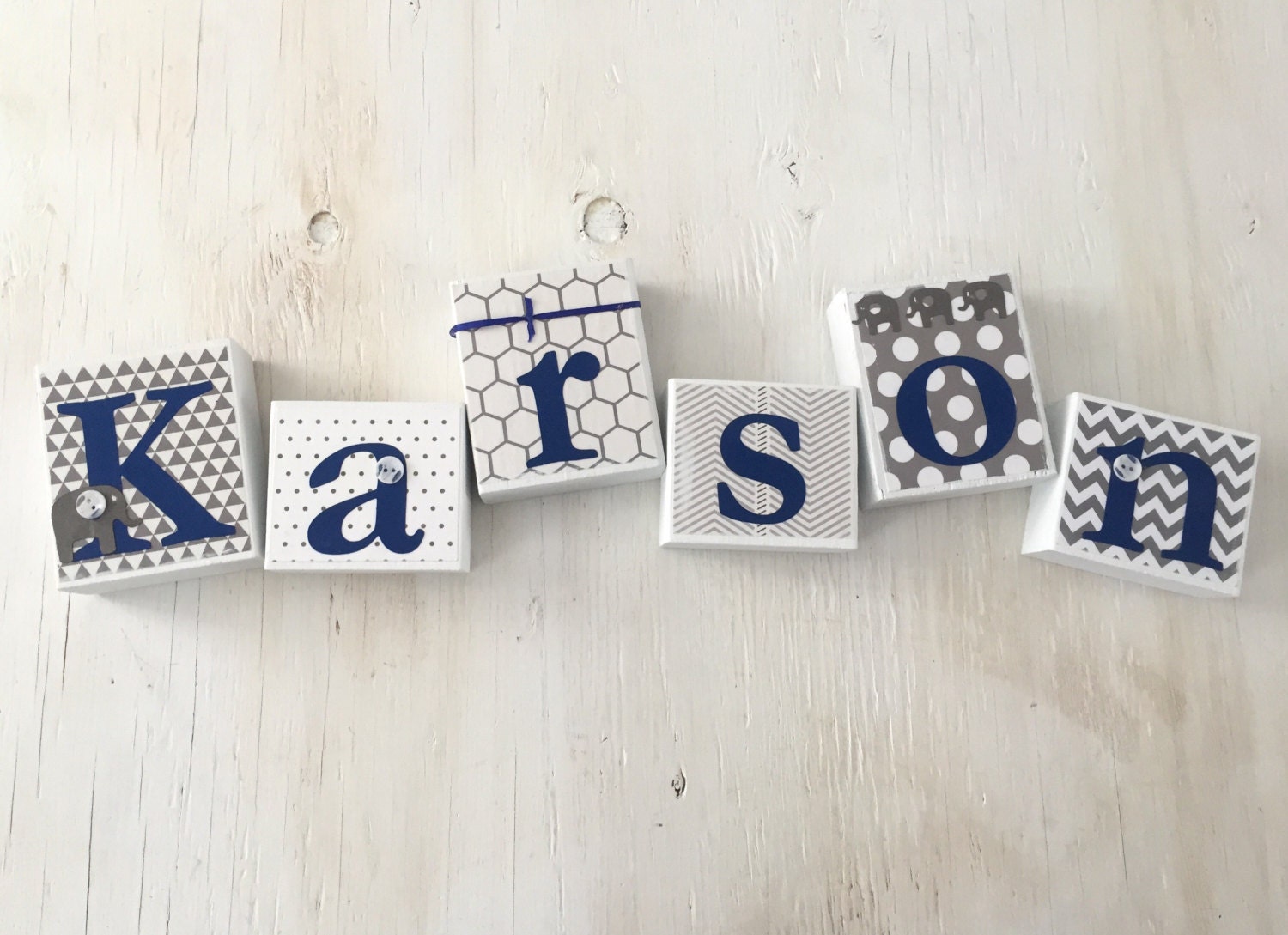 Boy's Name Blocks Baby Boy Blocks Nursery Room Decor