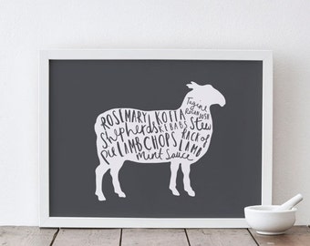 SALE Set of A4 Butchers prints butcher chart by OldEnglishCo